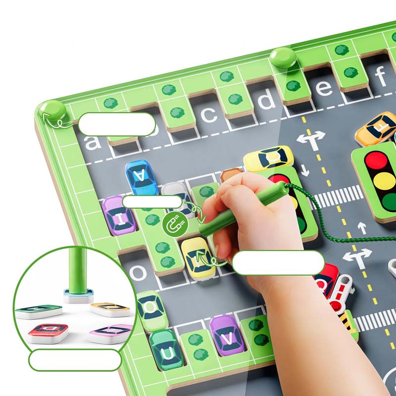Magnetic Alphabet Car Park Toy – flownwing