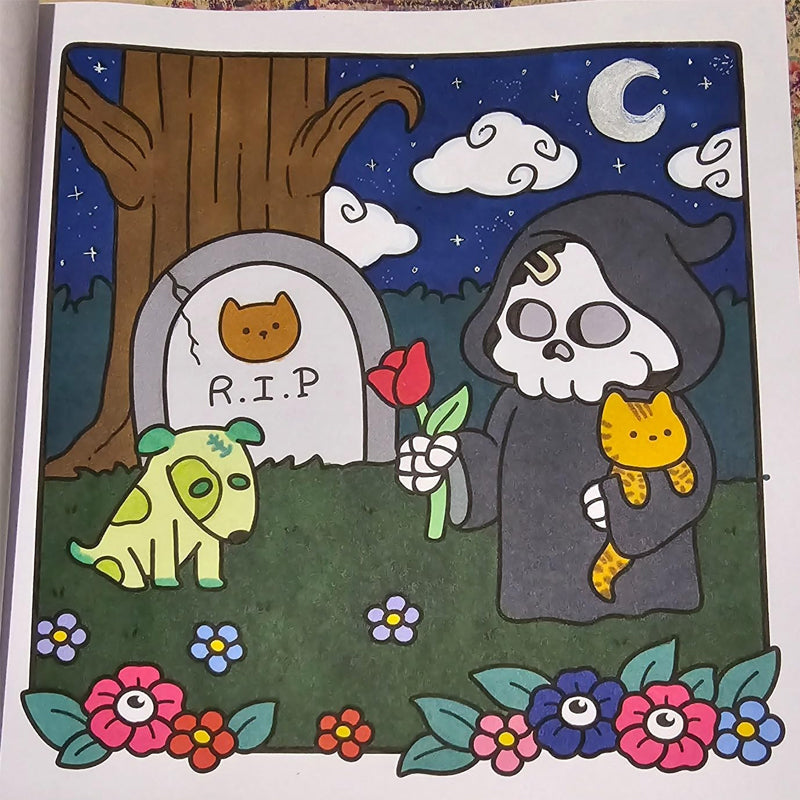 Spooky Cutie: Coloring Book for Adults and Teens – flownwing