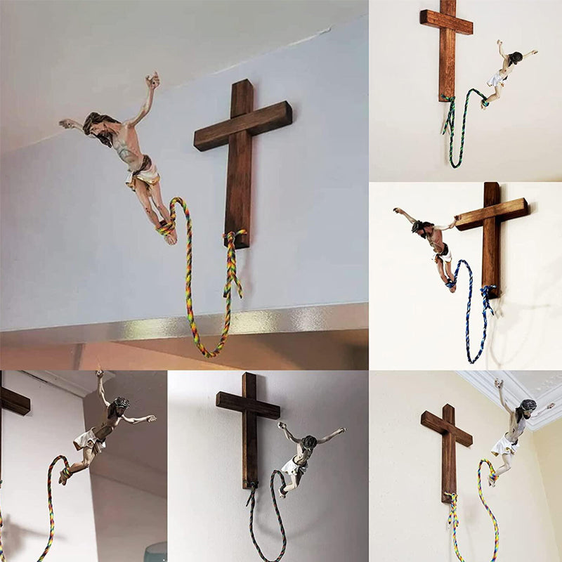 Bungee Jumping Jesus Religious Decoration – flownwing