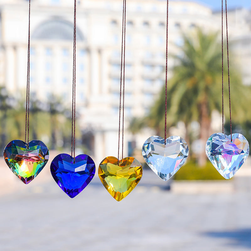 Hanging Heart Suncatcher Prism Crafts – flownwing