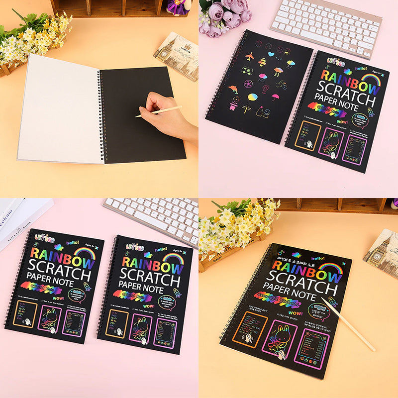 🌈Rainbow Scratch Art Notebook – flownwing