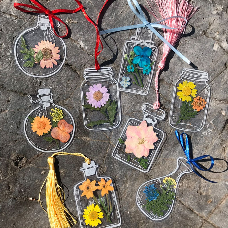Transparent Dried Flower Bookmarks(30pcs/set) – flownwing