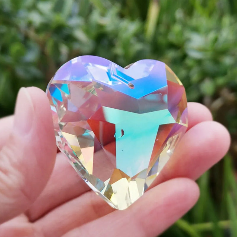 Hanging Heart Suncatcher Prism Crafts – flownwing